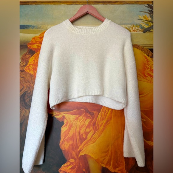 Zara | Sweaters | Zara Cropped Fluffy Knit Sweater | Poshmark